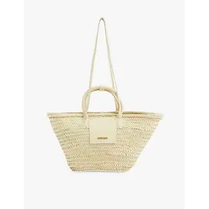 Jacquemus Le Panier Soleil Palm Tote Bag - Ivory
