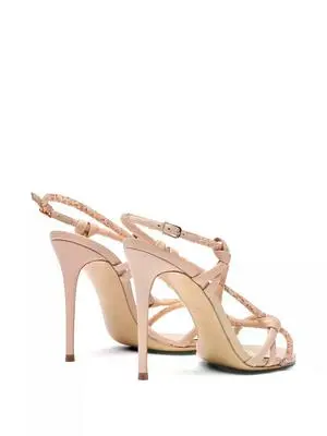 Casadei Julia Itaca Leather Sandals - Neutrals