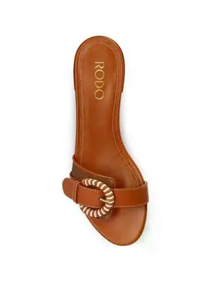 Rodo Buckle Strap Sandals - Brown