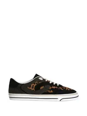 Dolce & Gabbana Leo-print Dg Sailing Sneakers - Black