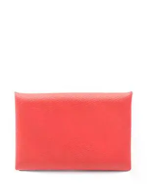 Hermès 2018 Calvi Verso Coin Purse Red