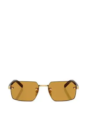 Prada Rectangle-frame Sunglasses - Orange