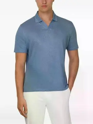 Boggi Milano Stretch Linen Jersey Polo Shirt