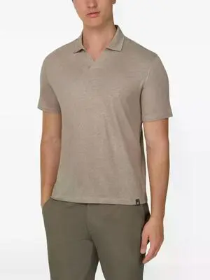 Boggi Milano Stretch Linen Jersey Polo Shirt