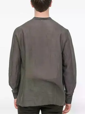 LABEL UNDER CONSTRUCTION Mandarin-collar Shirt - Grey