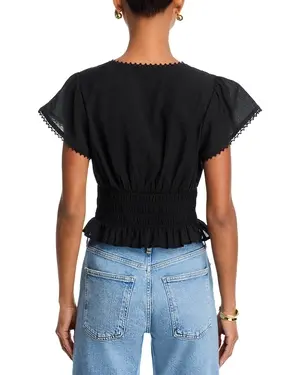 Paige Rive Lace-trimmed Top