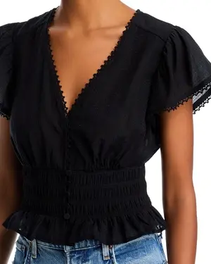 Paige Rive Lace-trimmed Top