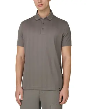 Boggi Milano Jersey Polo Shirt With S-cafe Yarn - Mud