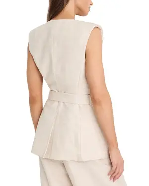 Good American Sleeveless Belted Vest