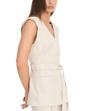 Good American Sleeveless Belted Vest