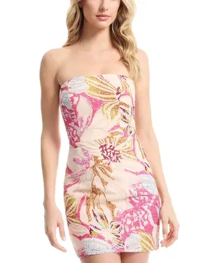 Dress The Population Strapless Bodycon Mini Dress
