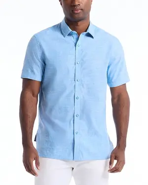 Robert Graham Sutton Textured Woven Shirt - Blue