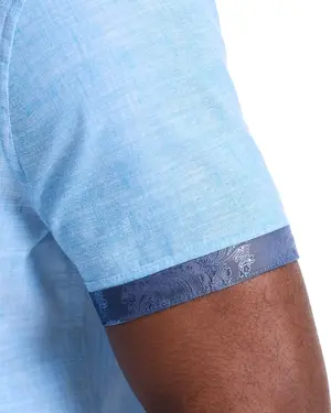 Robert Graham Sutton Textured Woven Shirt - Blue
