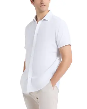 Robert Graham Sutton Textured Woven Shirt - White
