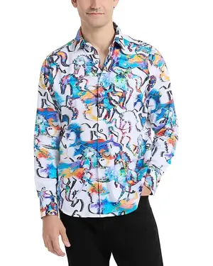 Robert Graham Mane Event Abstract Print Woven Shirt - Multi