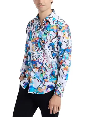 Robert Graham Mane Event Abstract Print Woven Shirt - Multi