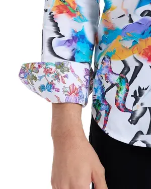 Robert Graham Mane Event Abstract Print Woven Shirt - Multi