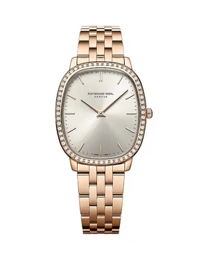 RAYMOND WEIL Toccata Heritage Quartz Lab Grown Diamond Bracelet Watch - Gold