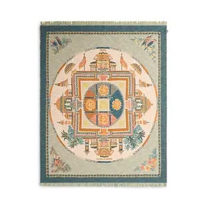 Etro Shanto Cotton Jacquard Throw, 55 X 71 - Green