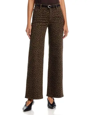 FRAME Le Slim Palazzo Jeans - Leopard