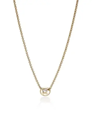 John Hardy 14k Yellow Lab Grown Diamond Solitaire Pendant Necklace - Gold