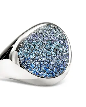 John Hardy Sterling Gemstone Ombre Pebble Ring - Silver