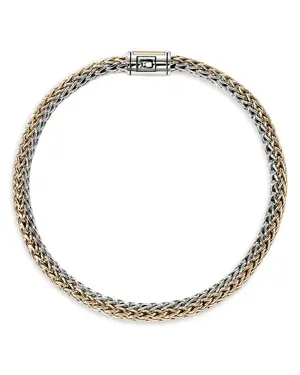 John Hardy 14k Yellow Bonded Gold And Sterling Reversible Bracelet