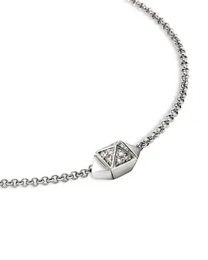 John Hardy Sterling Icon Diamond Pyramid Pendant Necklace - Silver