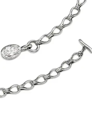 John Hardy Lovestruck Lab Grown Diamond Surf Link Necklace - Silver