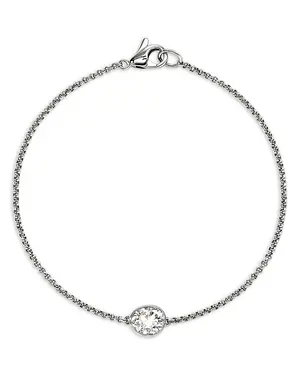 John Hardy Sterling Lovestruck Lab Grown Diamond Bezel Chain Bracelet - Silver