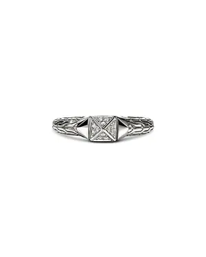 John Hardy Icon Diamond Pyramid Ring - Silver
