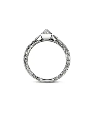 John Hardy Icon Diamond Pyramid Ring - Silver
