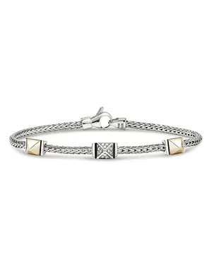 John Hardy 14k Yellow Gold & Sterling Icon Diamond Bracelet - Silver