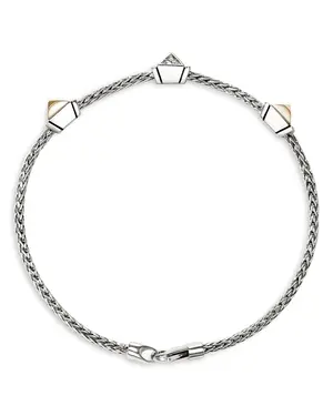 John Hardy 14k Yellow Gold & Sterling Icon Diamond Bracelet - Silver