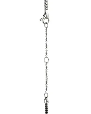 John Hardy 14k Yellow Gold & Sterling Icon Diamond Pyramid Pendant Necklace - Silver