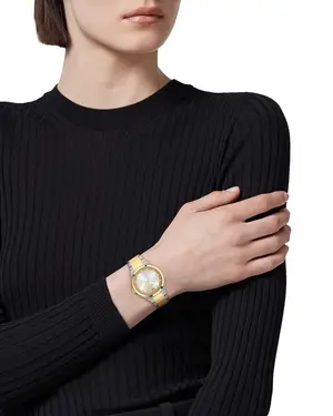 Versace V-auria 35mm Watch - Two Tone