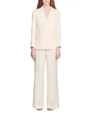 Sandro Double Breasted Suit Jacket