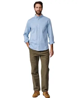 Aubin Hessle Long Sleeve Relaxed Fit Shirt - Pale Blue