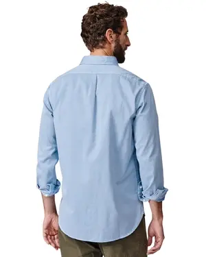 Aubin Hessle Long Sleeve Relaxed Fit Shirt - Pale Blue