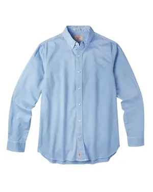 Aubin Hessle Long Sleeve Relaxed Fit Shirt - Pale Blue