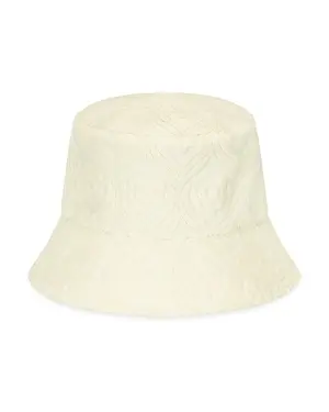 Lack Of Color Palm Terry Cloth Bucket Hat - Cream