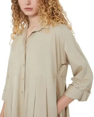 Max Mara Wkdseggio" Flared Cotton Dress - Sand