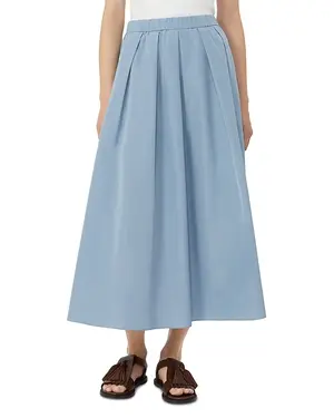 Max Mara Taffeta Midi Skirt - Light Blue