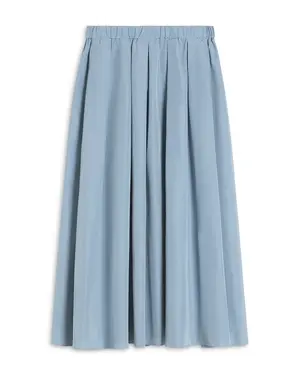 Max Mara Taffeta Midi Skirt - Light Blue