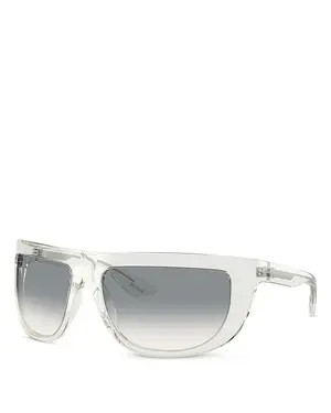 Oliver Spencer Wraparound Sunglasses, 65mm - Gery Gradient