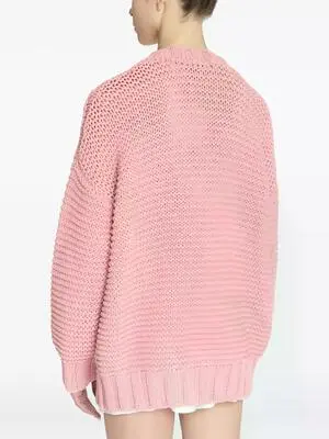 Malo Textured Sweater With Ribbed Trims
