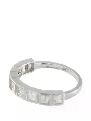 LB EXCLUSIVE Square-cut Diamond Band Ring