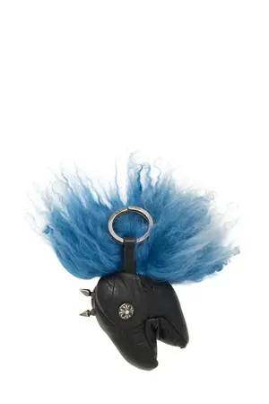 Chrome Hearts Leather Dinosaur Keychain - Black