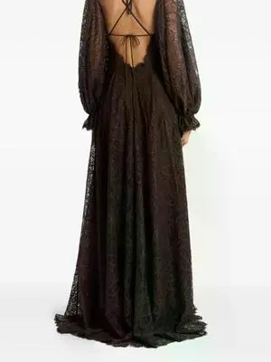 Etro Paisley Motif Long Lace Dress