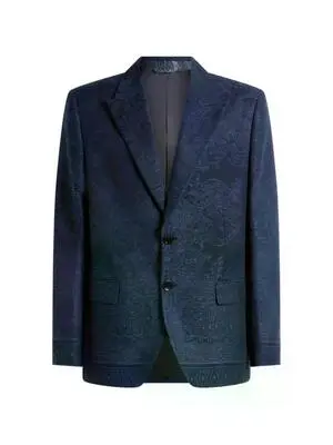 Etro Jacquard Floral Paisley Jacket - Blue